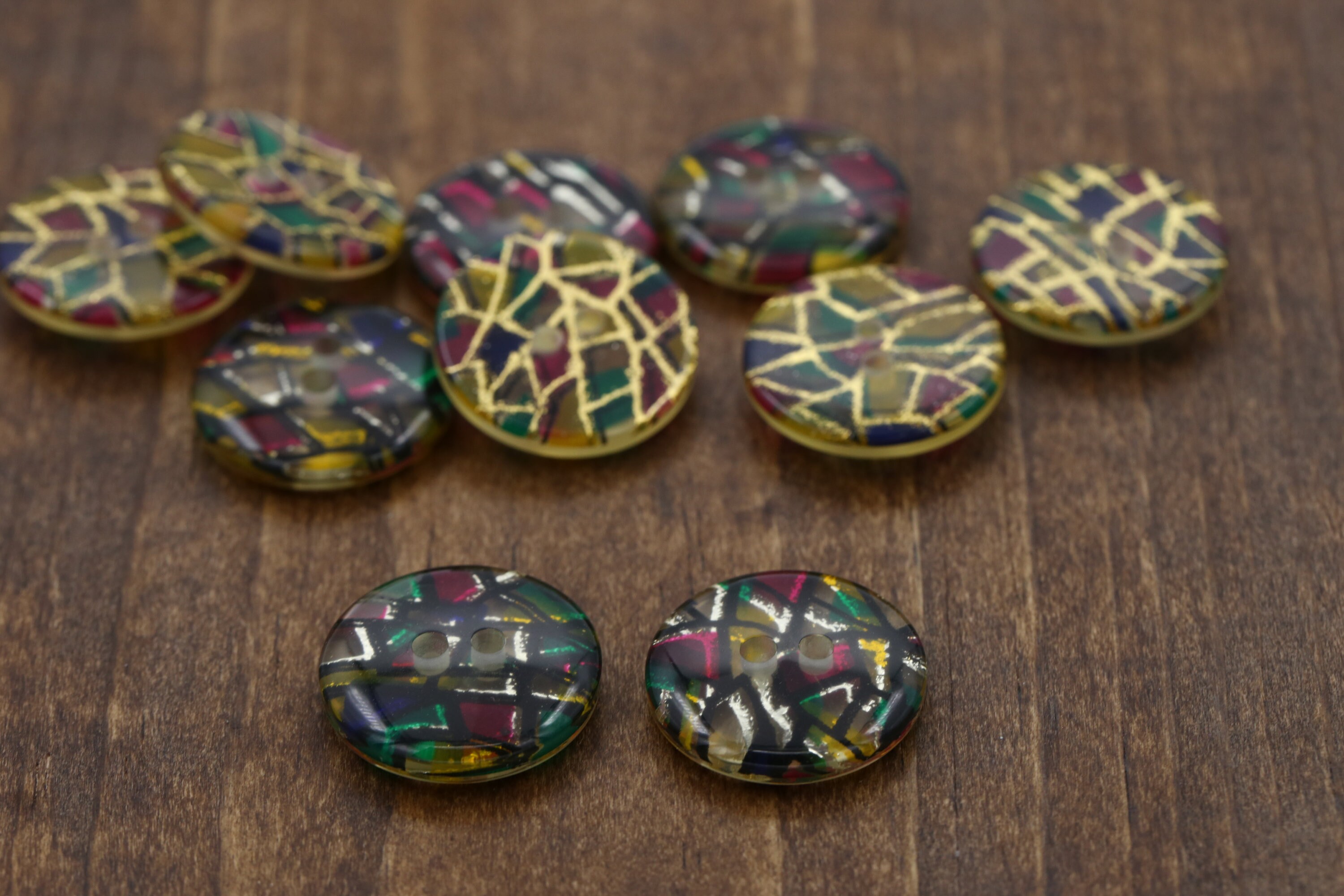 20 Pieces Glitter Button Plastic Art Deco Button Shards of | Etsy