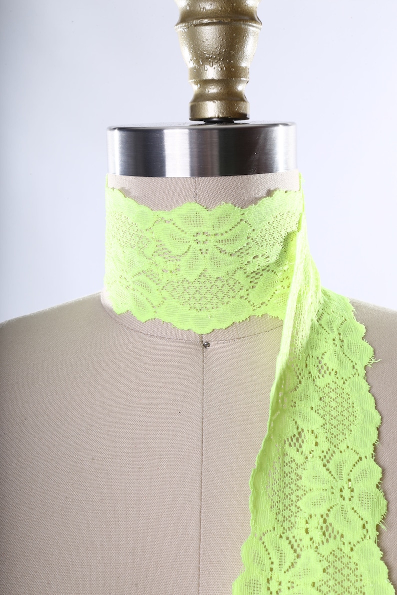 Neon Green Stretch Lace Neon Yellow Stretch Lace Highlighter - Etsy