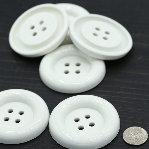 White Buttons - Etsy