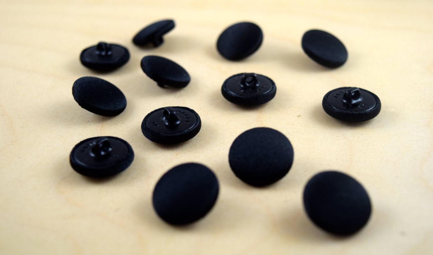 1 Dozen Black Satin Covered Tuxedo Buttons Vest Button | Etsy