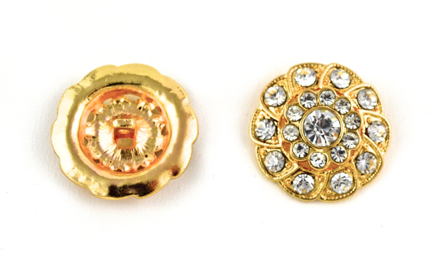 Gold Rhinestone Button Available in 4 Sizes Perfect for Suit - Etsy