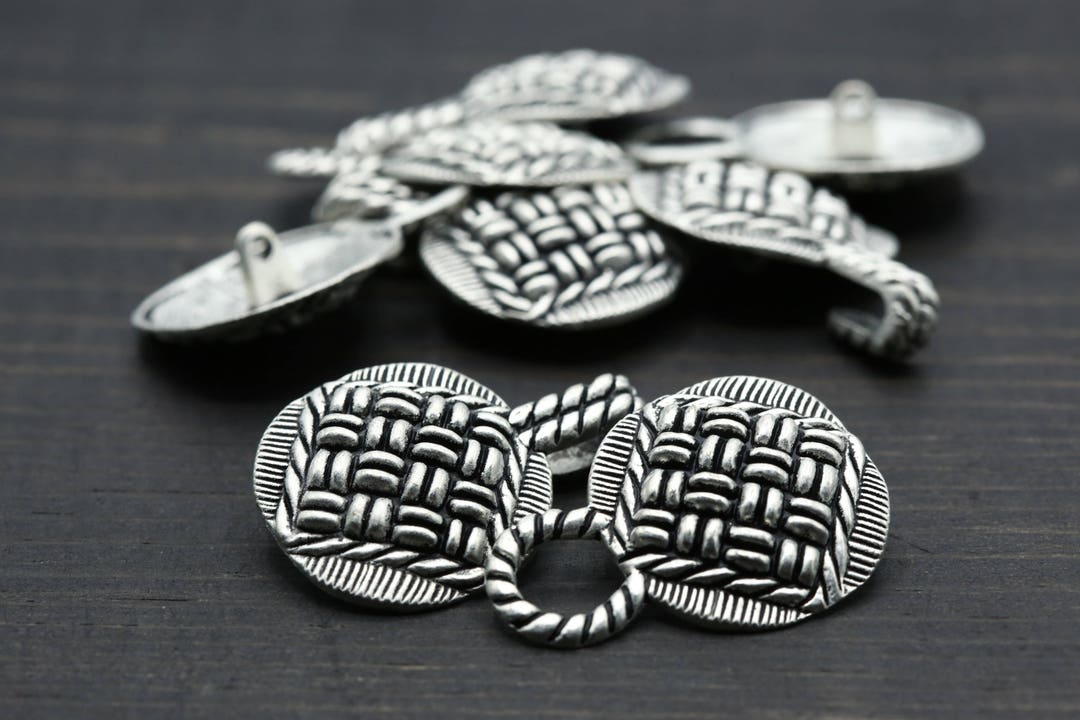 Rope Design Metal Button Closures: 18mm Shank Buttons - Etsy