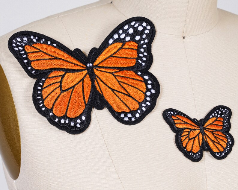 Monarch Butterfly Patch 1990s Inspired Bold Embroidery - Etsy