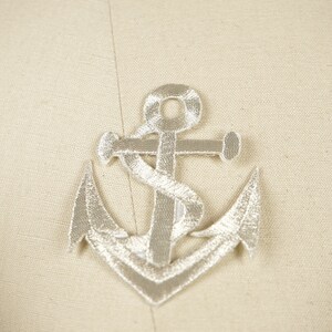 Silver Anchor Patch / Iron on Anchor Patch / Nautical Patch / Gold or ...