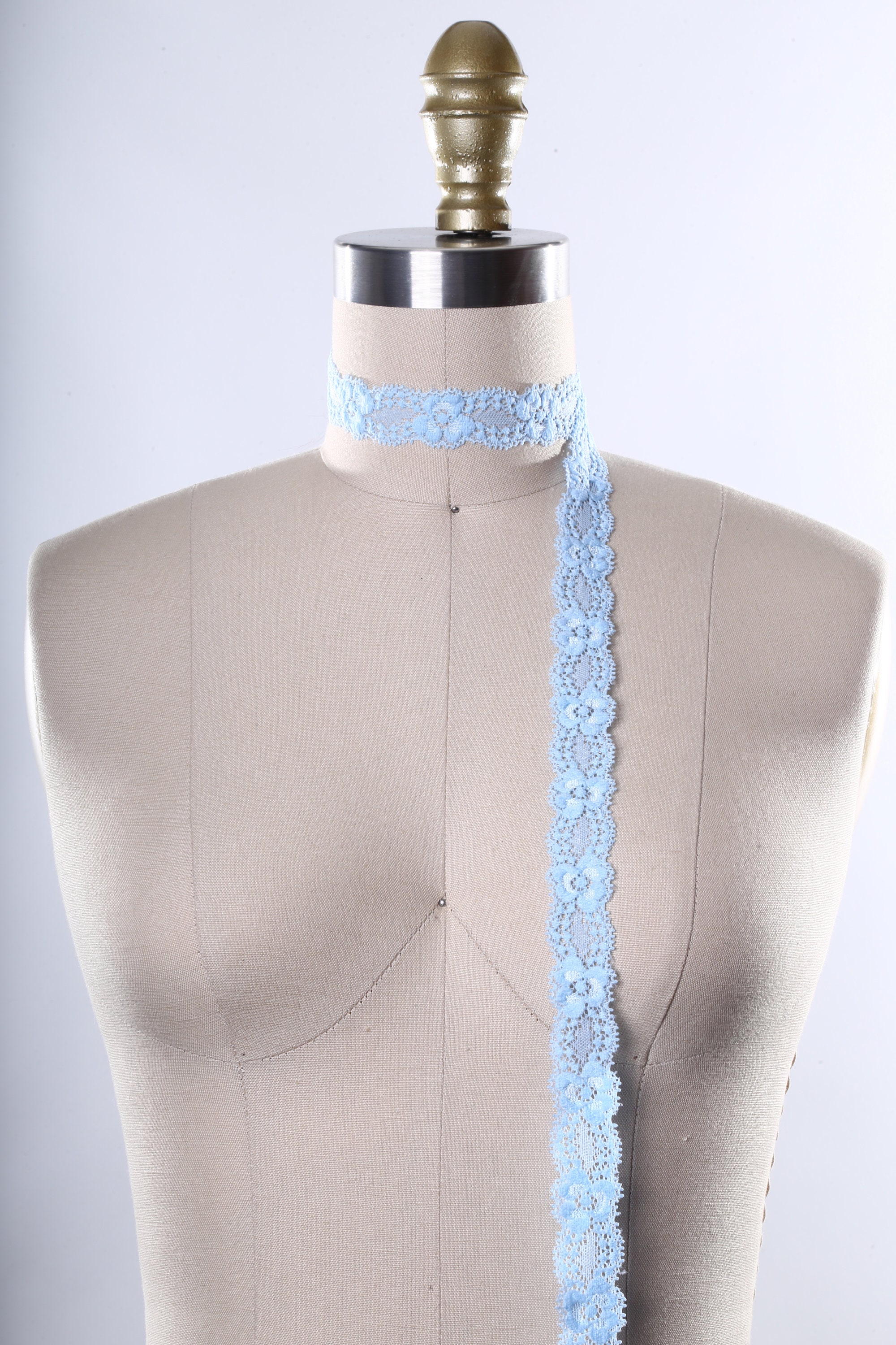 Baby Blue Stretch Lace Trim 2 YARDS 7/8 Soft Baby Blue | Etsy