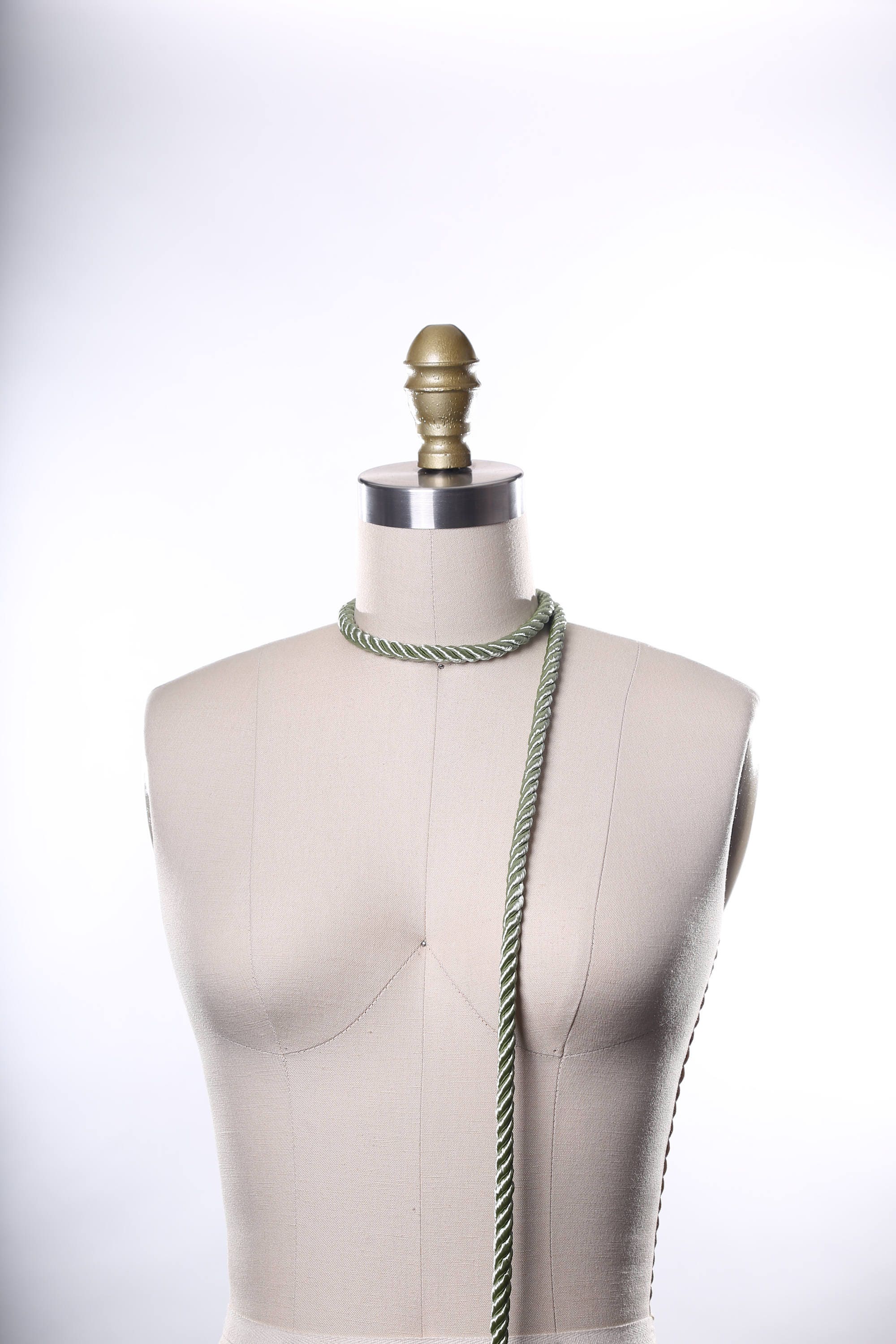Olive Green Satin Rope Trim. Olive Green Twisted Rope/ Satin - Etsy