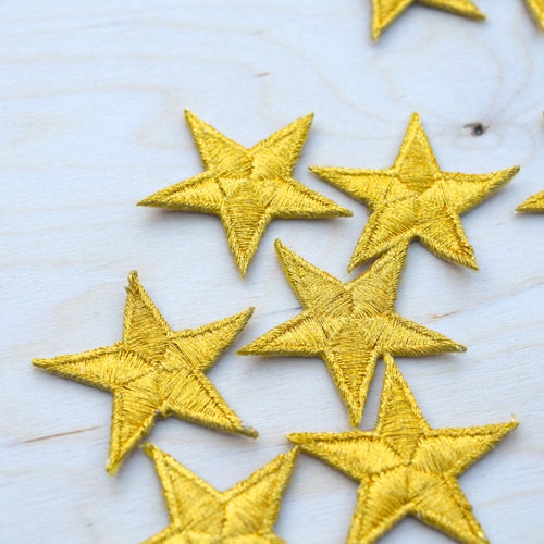 Gold Star Patch 5 PIECES Tiny Gold Embroidery Star Patches - Etsy