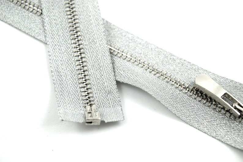 30 Metallic Silver Zipper Open End and Sturdy Extra - Etsy
