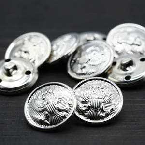 Silver Aluminium Buttons/ Aluminium Buttons/ Silver Button/ 36L 23mm 15 ...