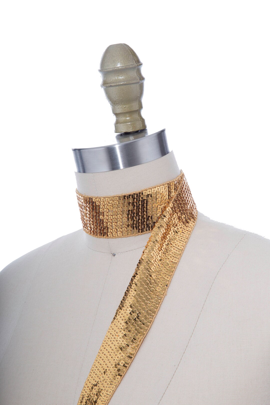 Non Stretch Foxy Gold Sequin Ribbon Trim. 1.75" With Unique Square ...