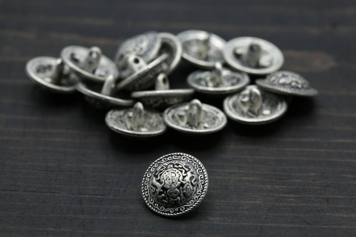 Silver Metal Buttons/ Small Shank Button/ Button for Jewelry/ - Etsy