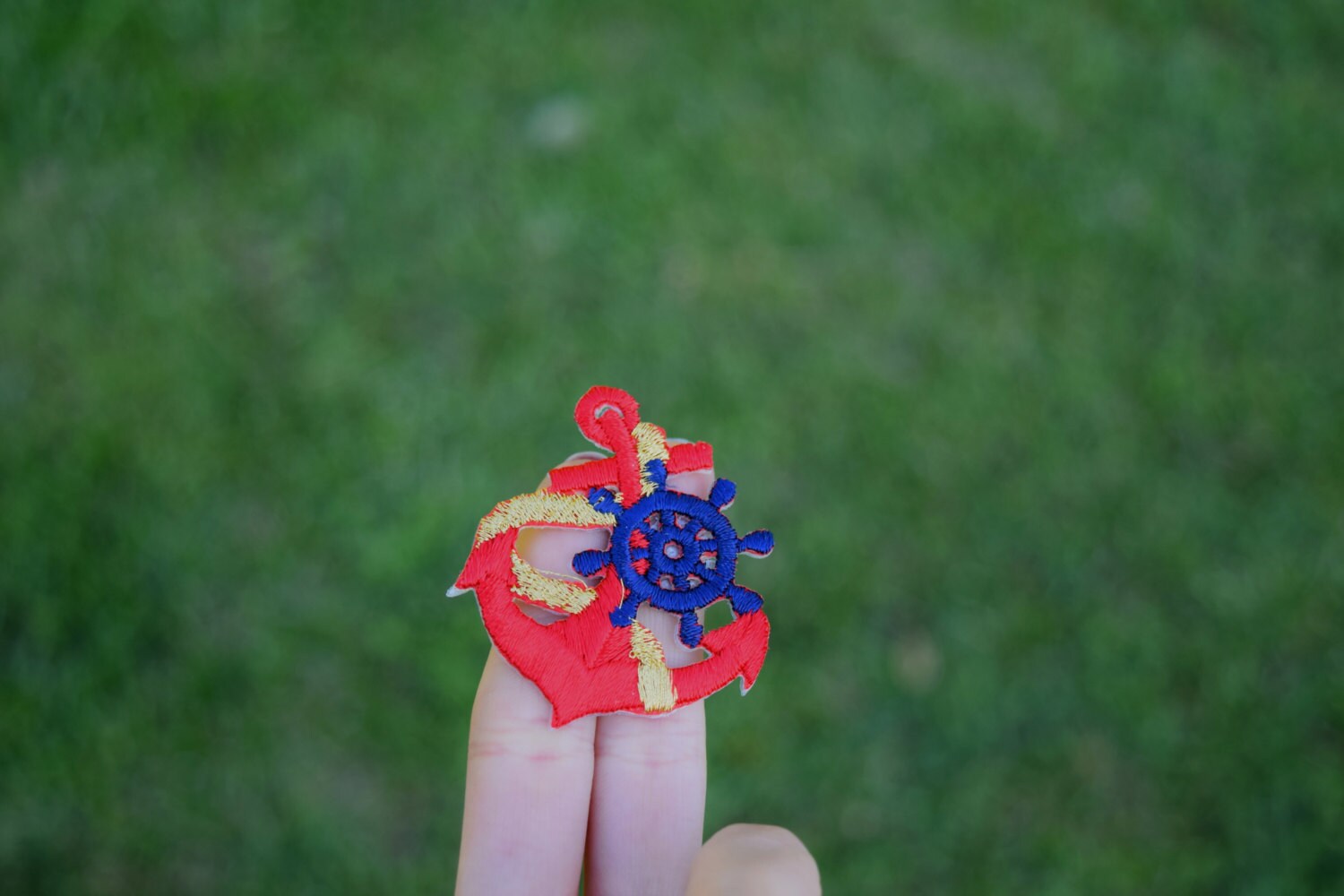 Red Anchor Patches 2 Small Size Red Anchor Patches Gold Rope - Etsy ...