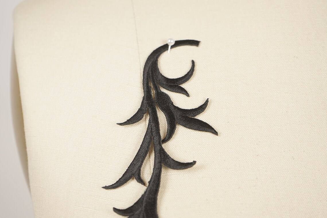 Gold Leaf Patch Pair Gold Leaf Patches Gold Embroidery Leaf - Etsy