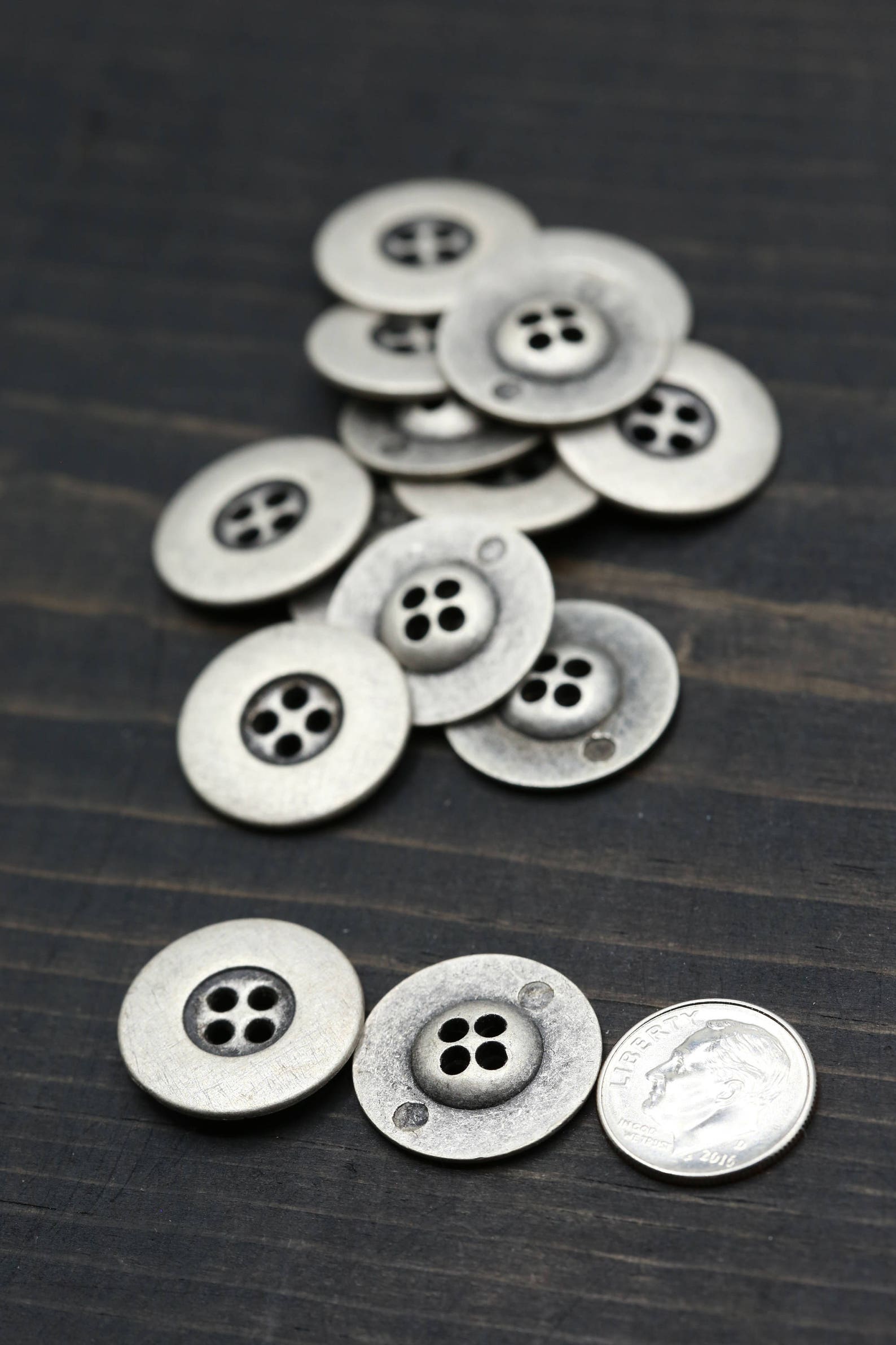 Silver Metal Buttons/ Silver Button/ Four Hole Metal Button/ 4 - Etsy India