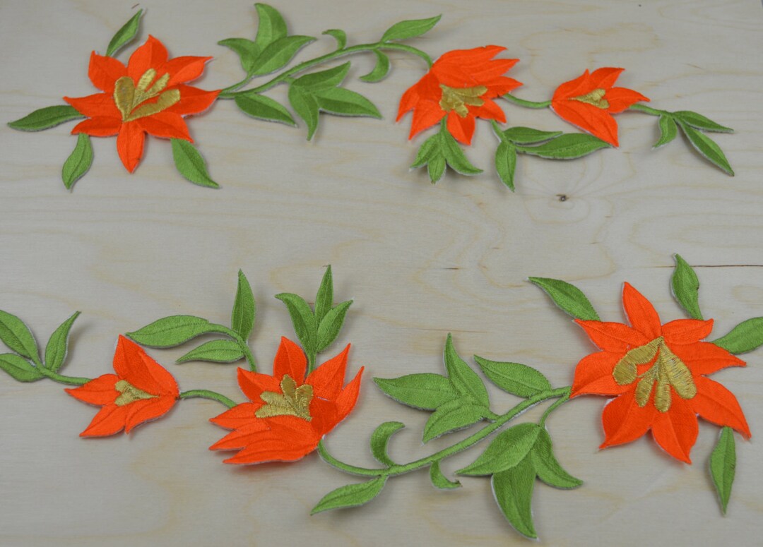 Flower Patch 2 Orange and Green Lily Flower Patch, Orange Flower ...