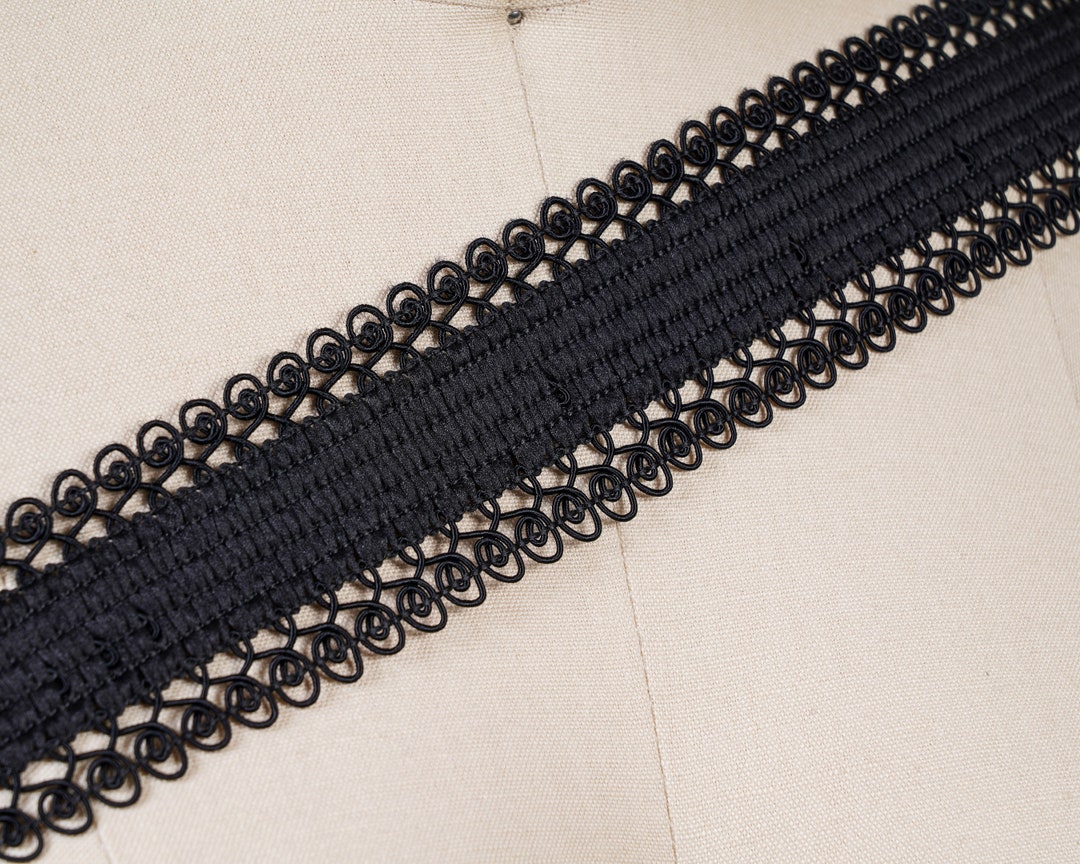 Black Gimp Black French Gimp in 2" Width to Embellish Lamp Shades ...