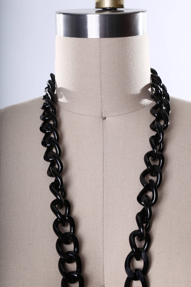 Black Chain Sleek Black Aluminium Chain Trim/ Black Fashion - Etsy