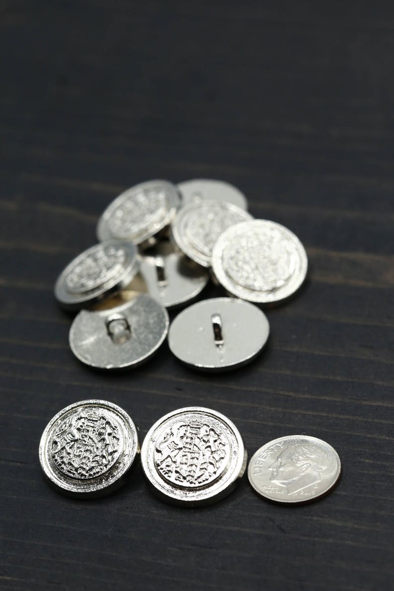4pcs Silver Metal Buttons. Silver Button. Metal Buttons | Etsy