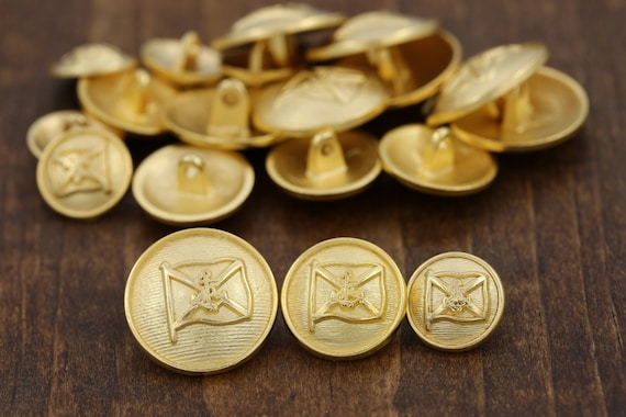 4pcs Gold Metal Button/ Anchor Button/ Nautical Button Ship - Etsy