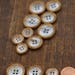 Faux Shell Button With Faux Wood Outer/ 1 Dozen/ 4 Hole - Etsy