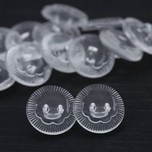Clear Plastic Button/ 1 Dozen/ Children's Button/ Subtle Flower Design ...