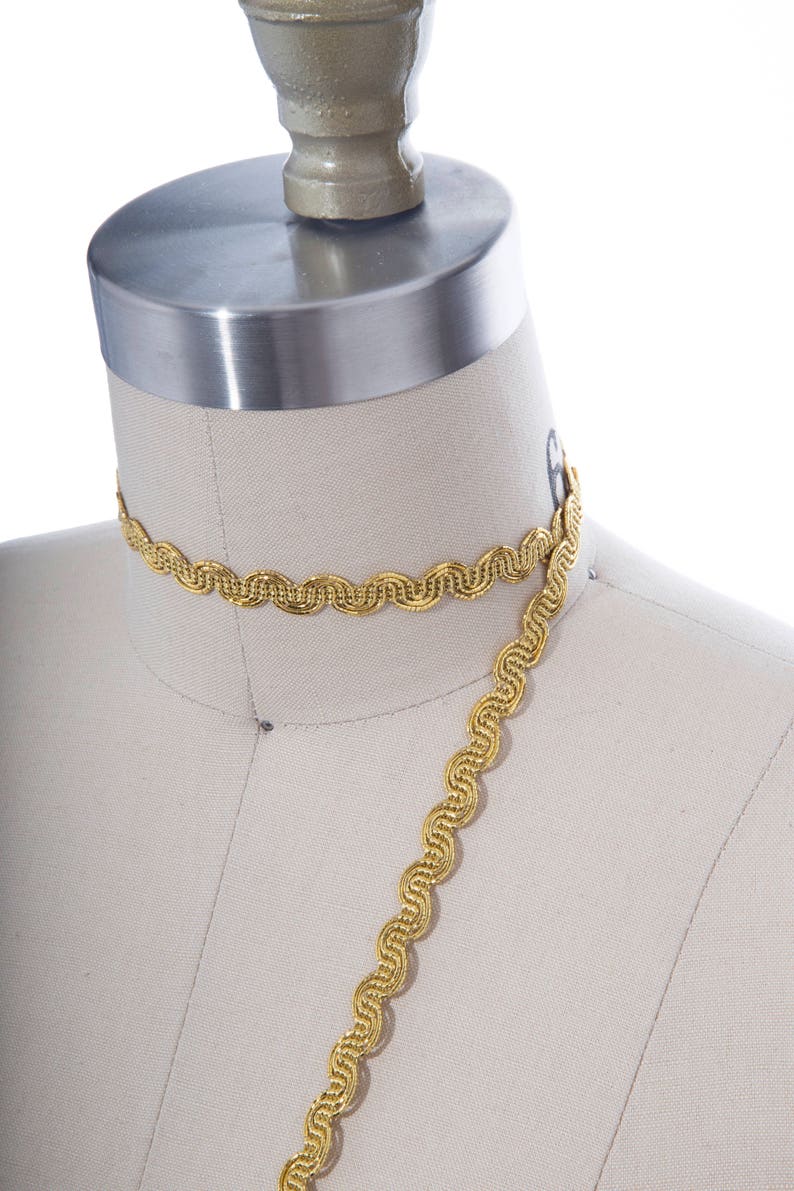 2 Yards Gold Gimp Trim/ 3/8 Gold Metallic Gimp Trim/ - Etsy