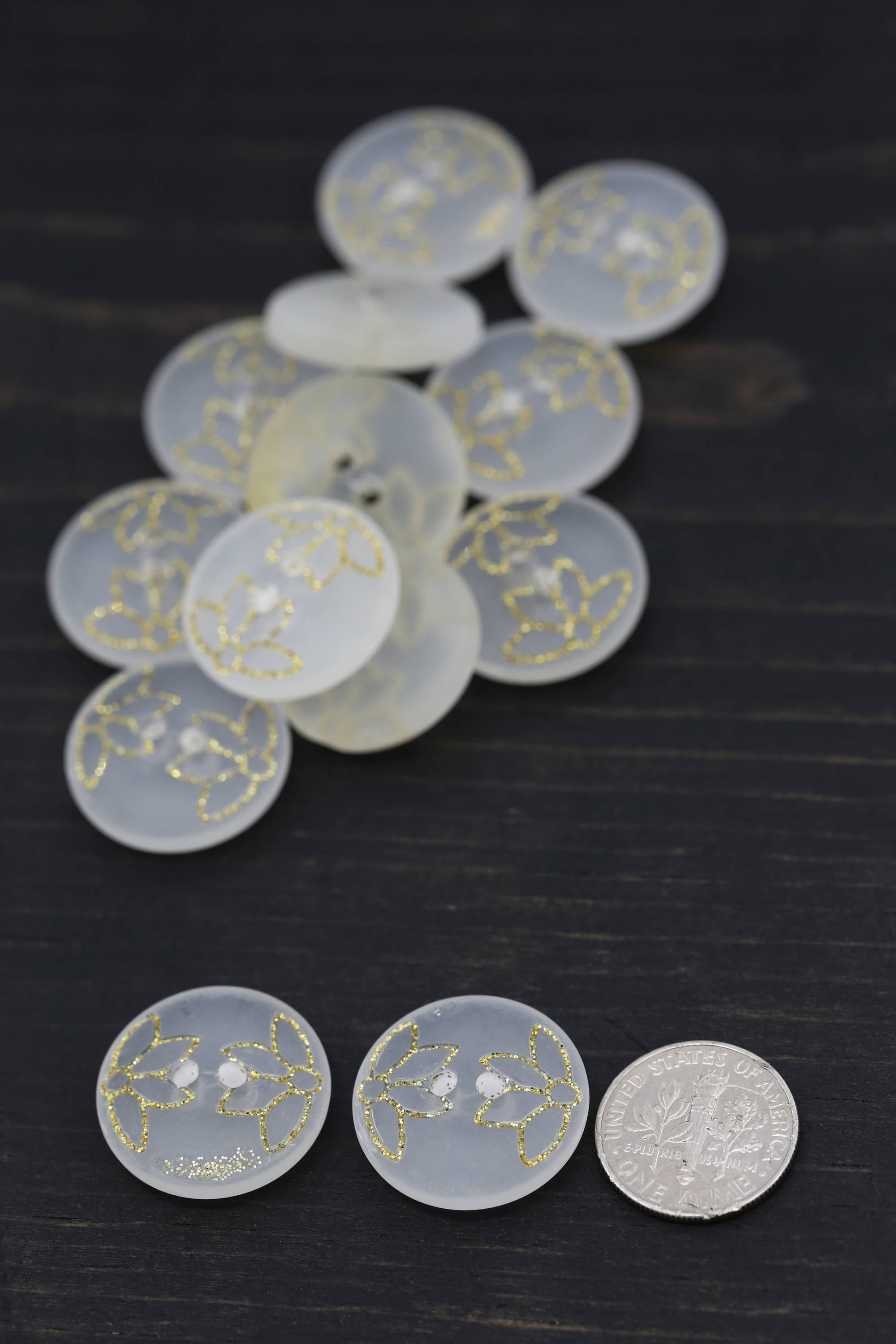 Clear Plastic Button 1 Dozen/ Frosted Button/ Two Hole Button/ - Etsy UK