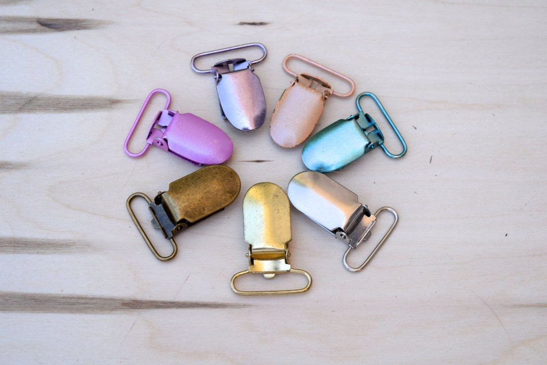 4 Metal Suspender Clips: 1" Size, Various Colors - Etsy
