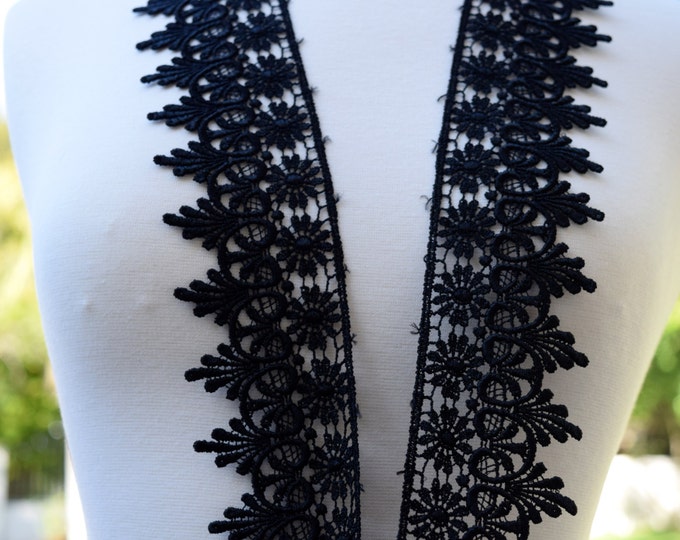 Silver Lace Trim Metallic Silver Venice Lace Glam With Rose - Etsy