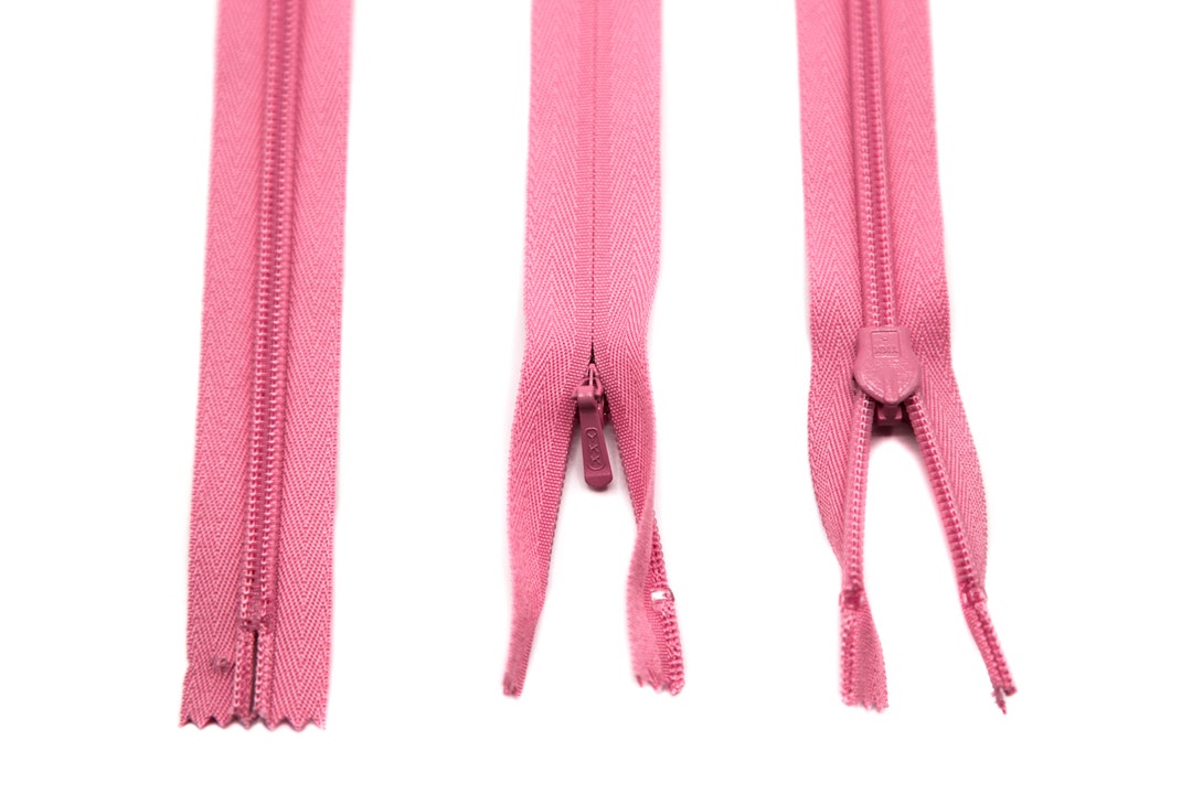 Watermelon Pink Invisible Zipper YKK 25" Dress Zipper Closed End Made in USA - Etsy