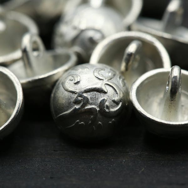 Silver Buttons - Etsy