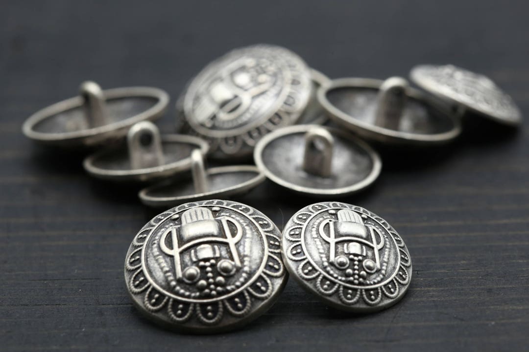 Silver Metal Tiki God Buttons: 23mm-27mm, Set of 6 - Etsy