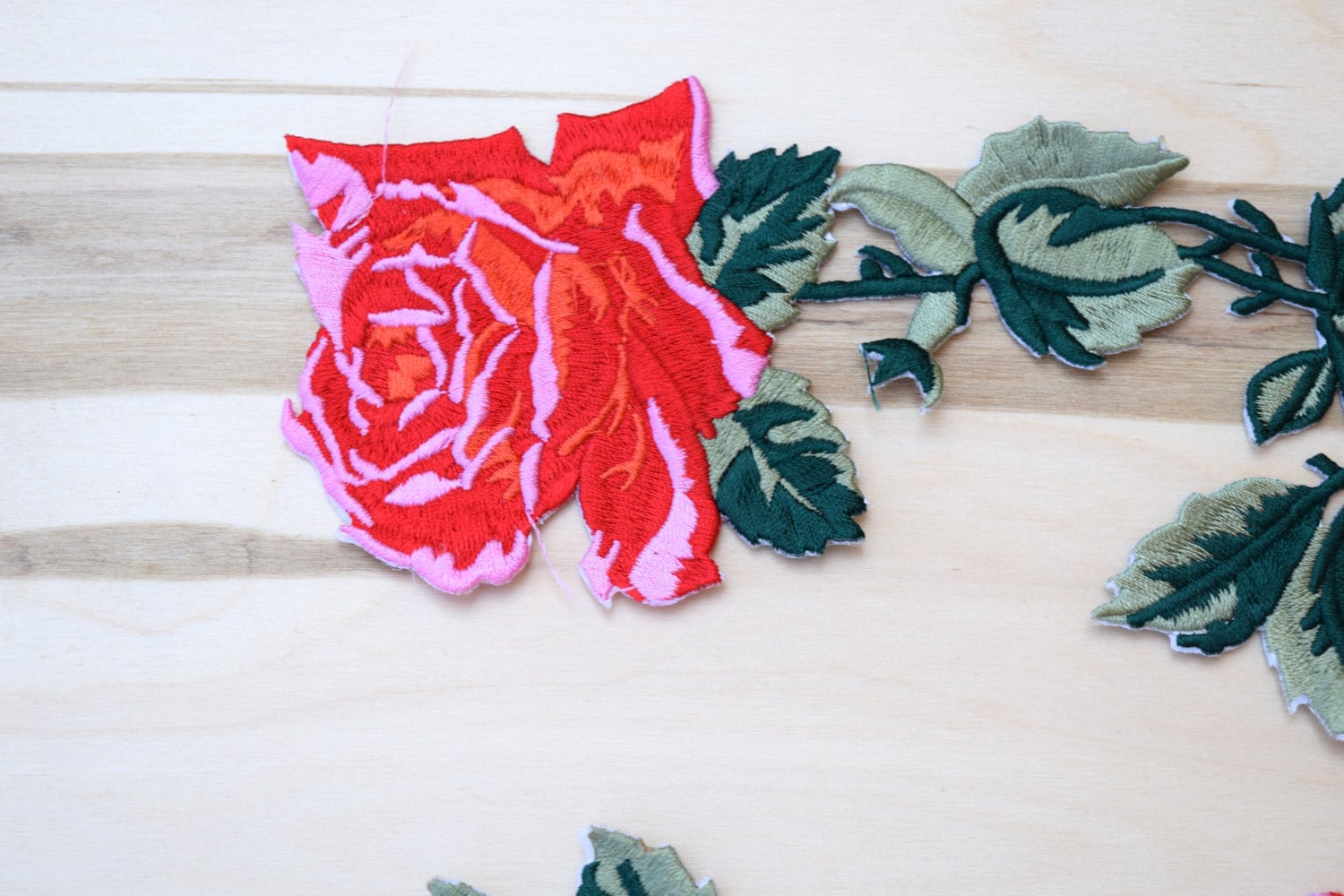 Red Rose Patches 2 PIECES Embroidery Patches Classically - Etsy