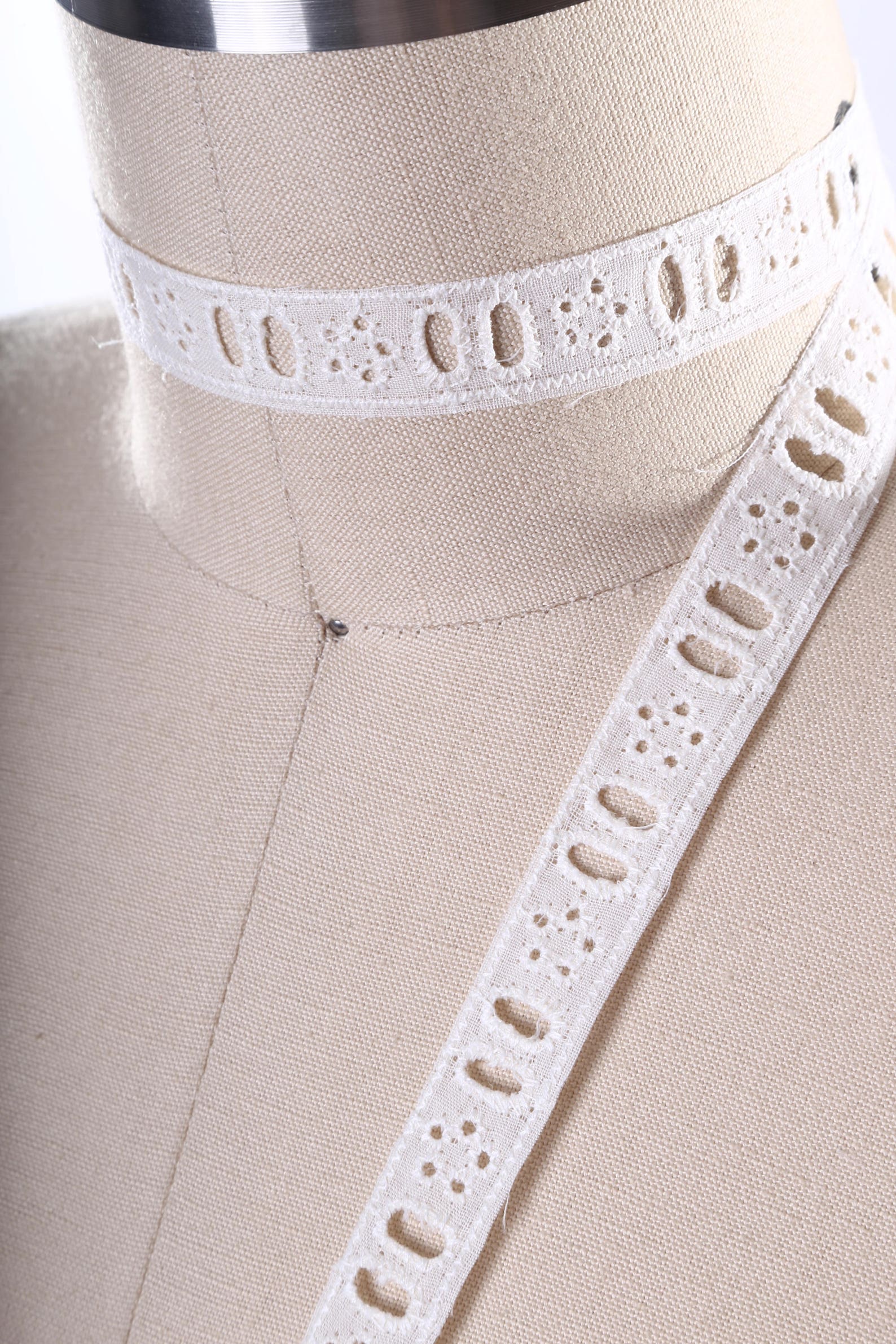 2 Yards Cotton Eyelet Lace/ Embroidery Work/ Fagotting Perfect | Etsy