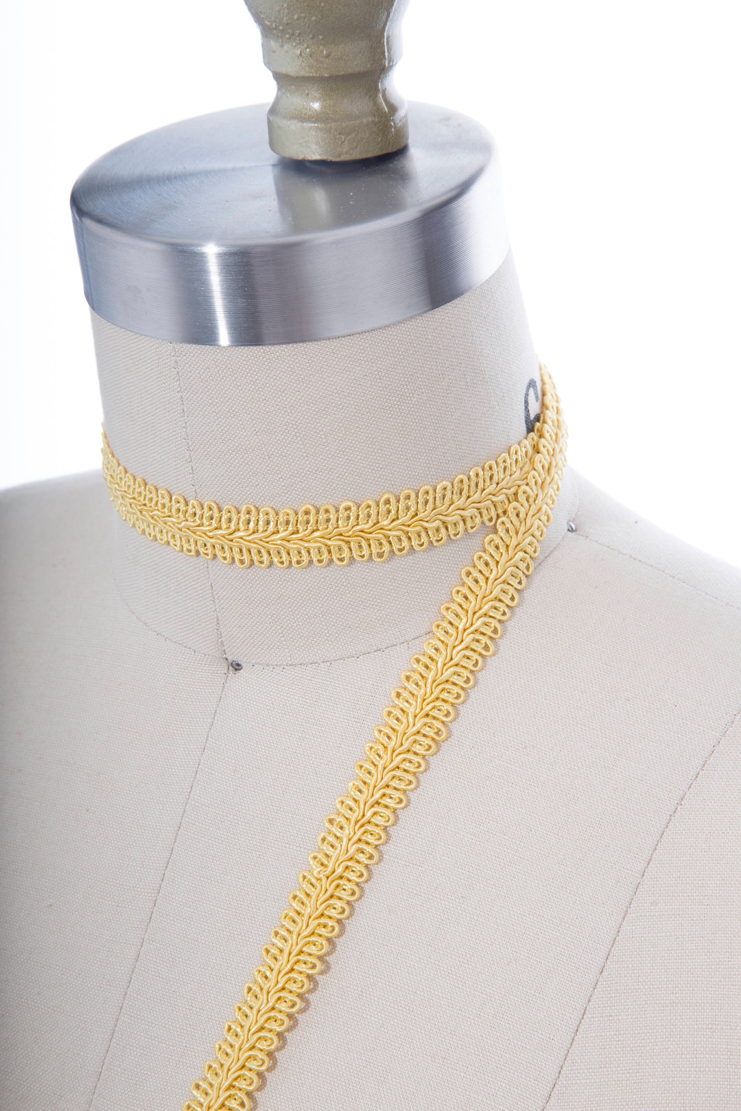 2 Yards French Braid Yellow Gimp. Yellow Upholstery Trimming/ Yellow ...