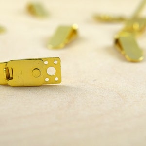 Gold Clip-on Bow Tie Hardware: Discreet Tie Clip (2 Pc) - Etsy
