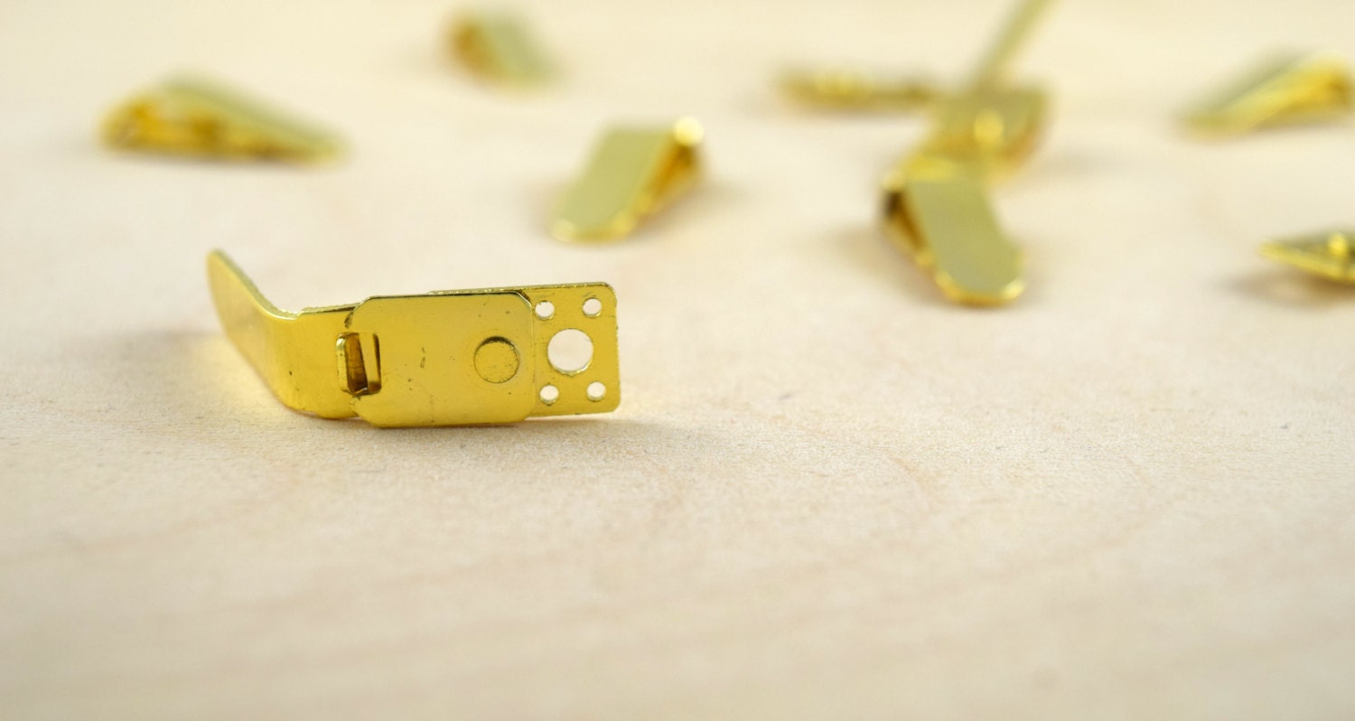 2 Gold Clip-on Tie Hardware Bow Tie Hardware Bowtie Clip - Etsy