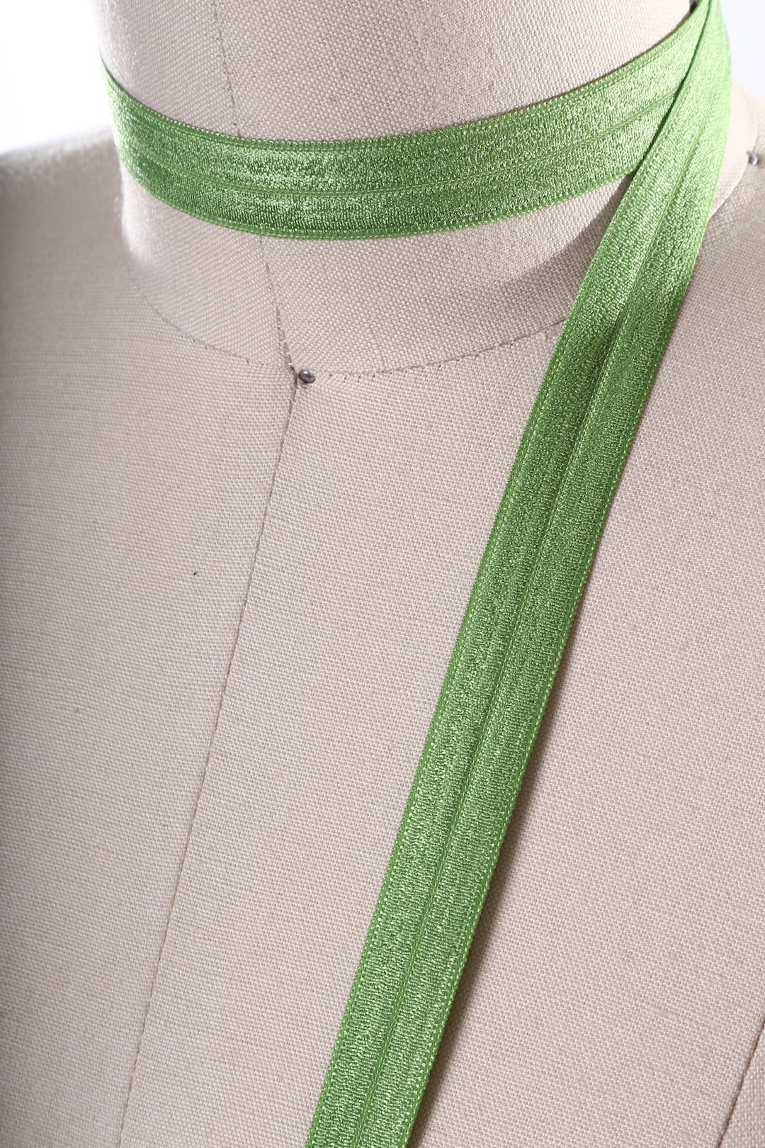 3 Yards Lime Green Fold Over Elastic Apple Green Fold Over Elastic 5/8 ...