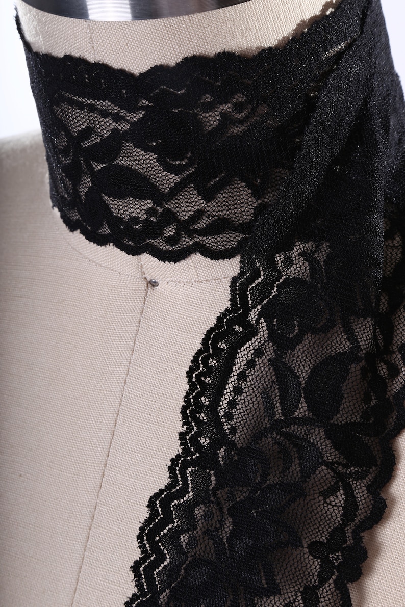 Red Stretch Lace Trim: 2" Elastic Edging, 2 Yards - Etsy