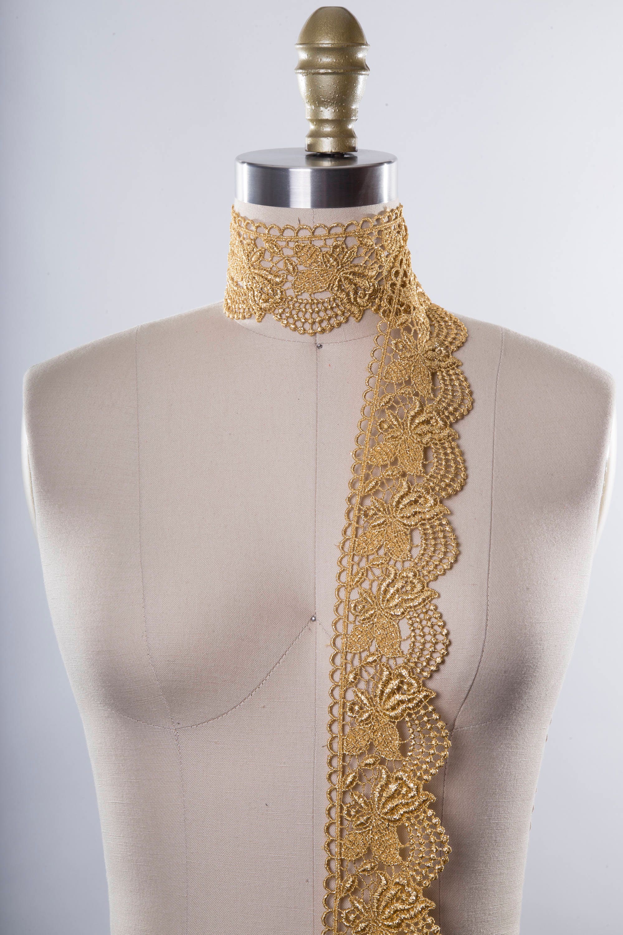 Silver Lace Trim Metallic Silver Venice Lace Glam With Rose - Etsy