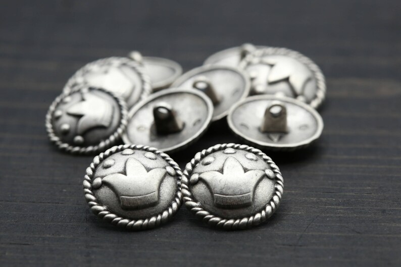Silver Metal Buttons/ Antique Silver Buttons/ Jester's - Etsy