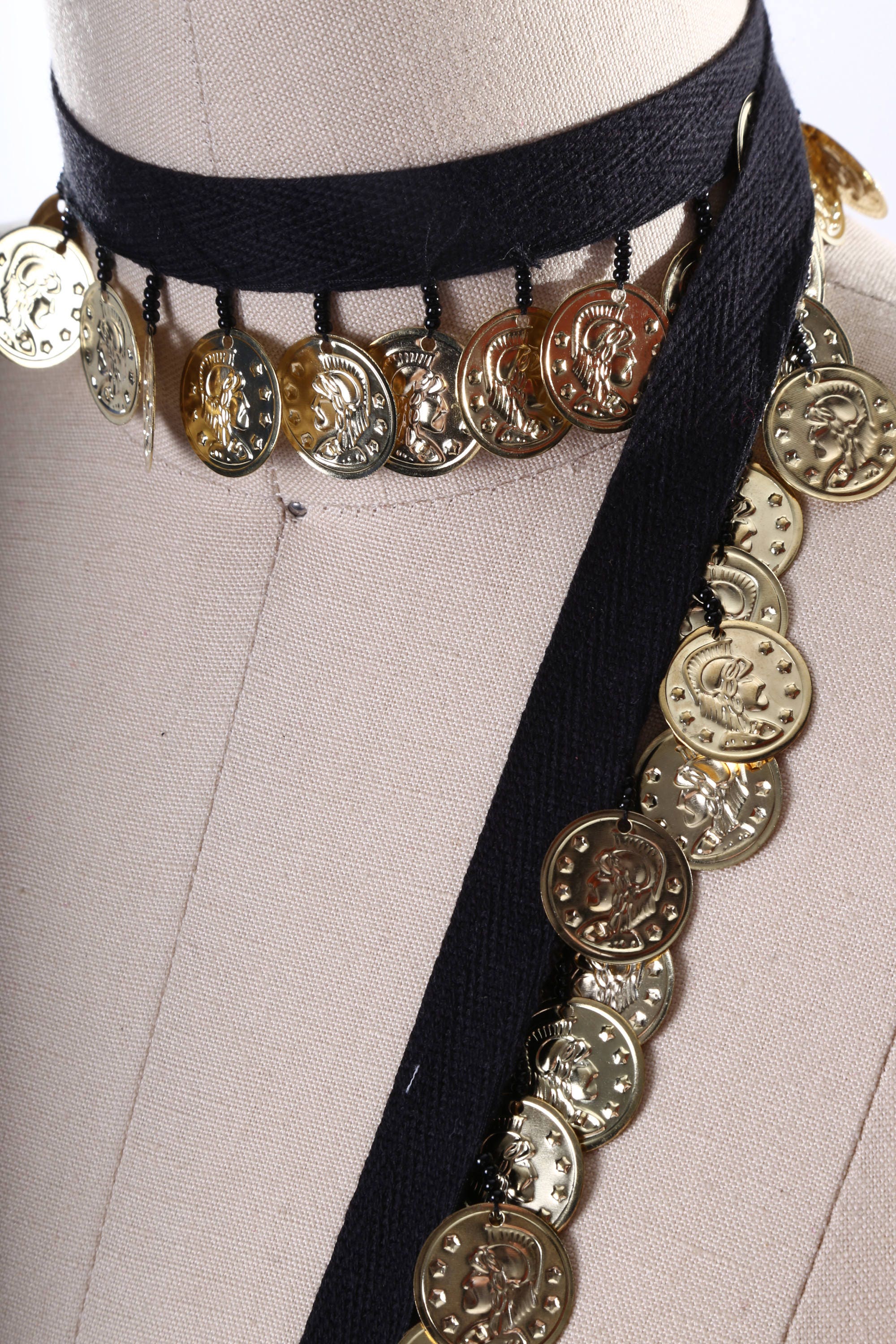 White With Silver Coin Trim/ Coin Fringe Trim/ Belly Dancer - Etsy