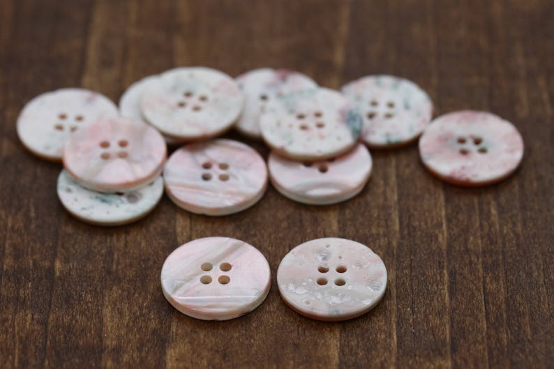Faux Shell Button 1 Dozen Plastic Button/ Mermaid Shell/ 34L 21mm 7/8 ...