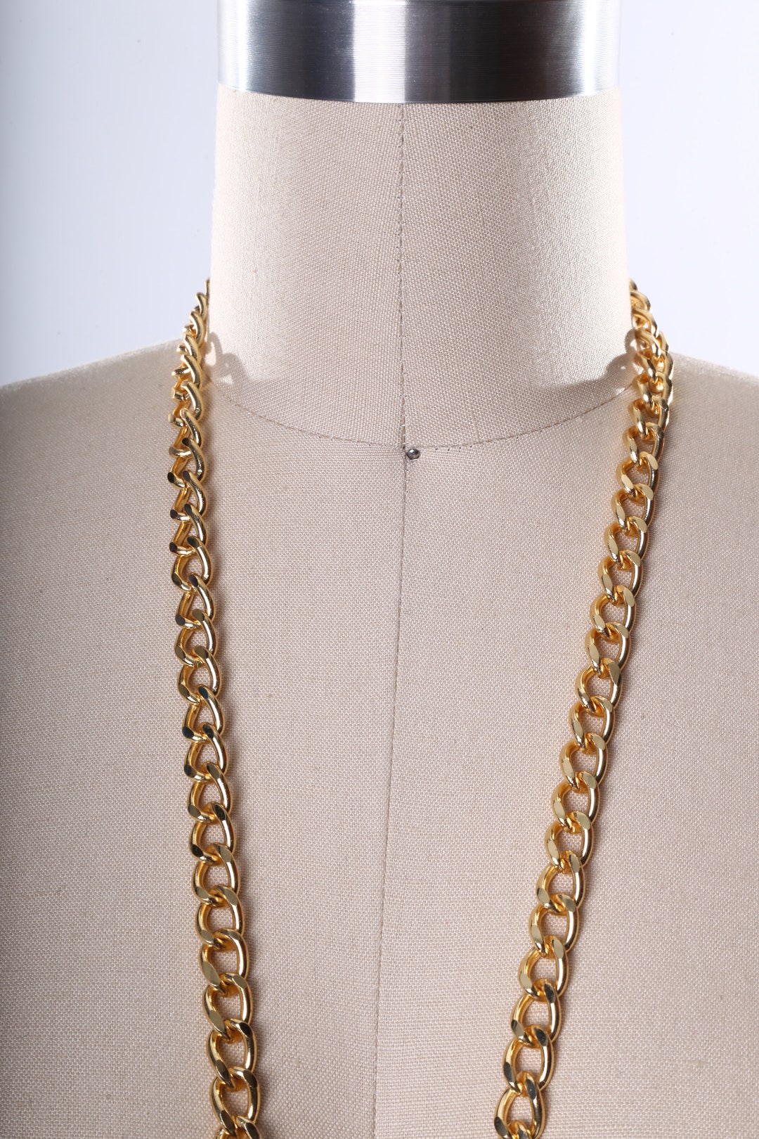Gold Metal Chain 12mm Heavy Duty Fashion Chain Sold in Yardage 1/2 ...
