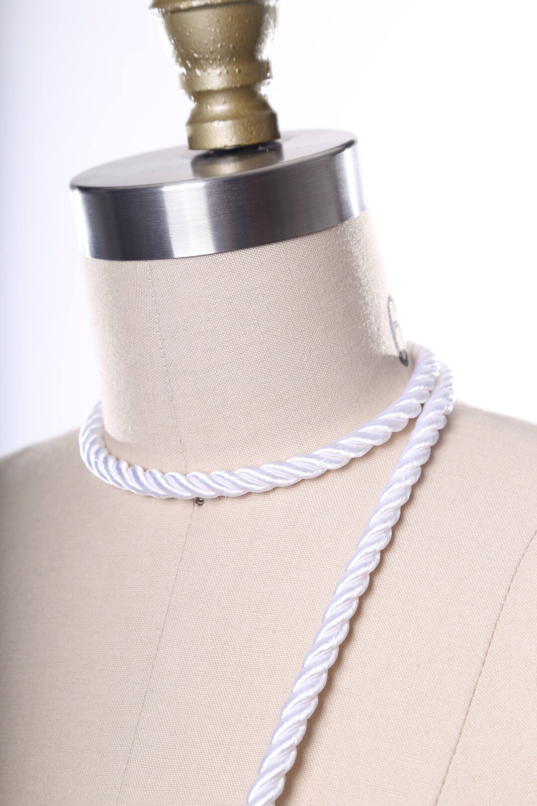 White Satin Rope Trim. White Silky Rope Tape/ Satin Rope Tape/ White ...