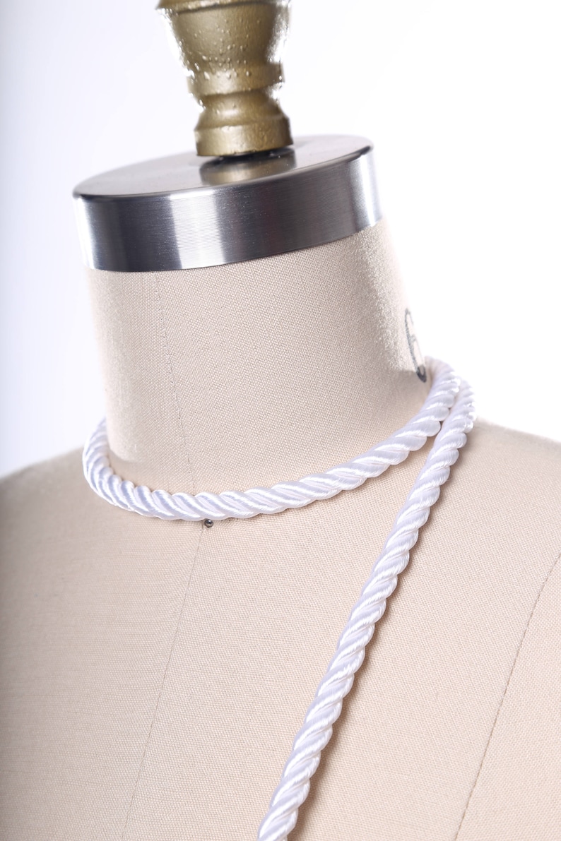 White Satin Rope Trim. White Silky Rope Tape/ Satin Rope Tape/ White ...