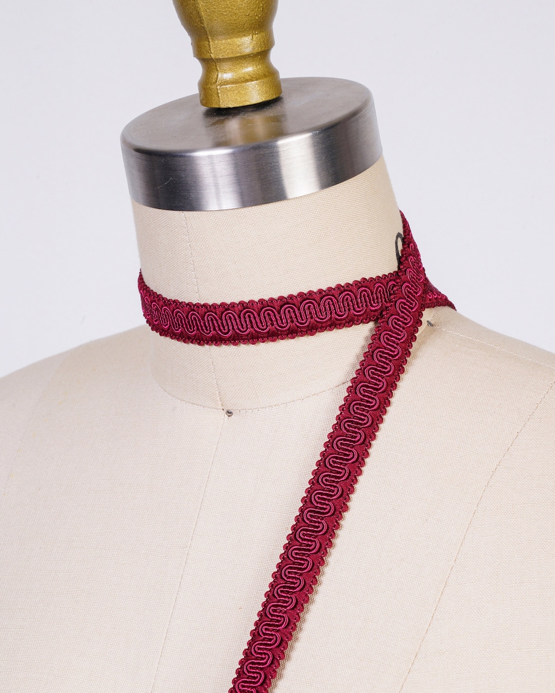 Burgundy Gimp Trim Deep Red Upholstery Trim Gold Gimp Trim Roman Design ...