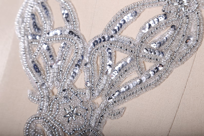 Gold Sequined Applique/ Gold Applique/ Gold Iron on Applique/ | Etsy