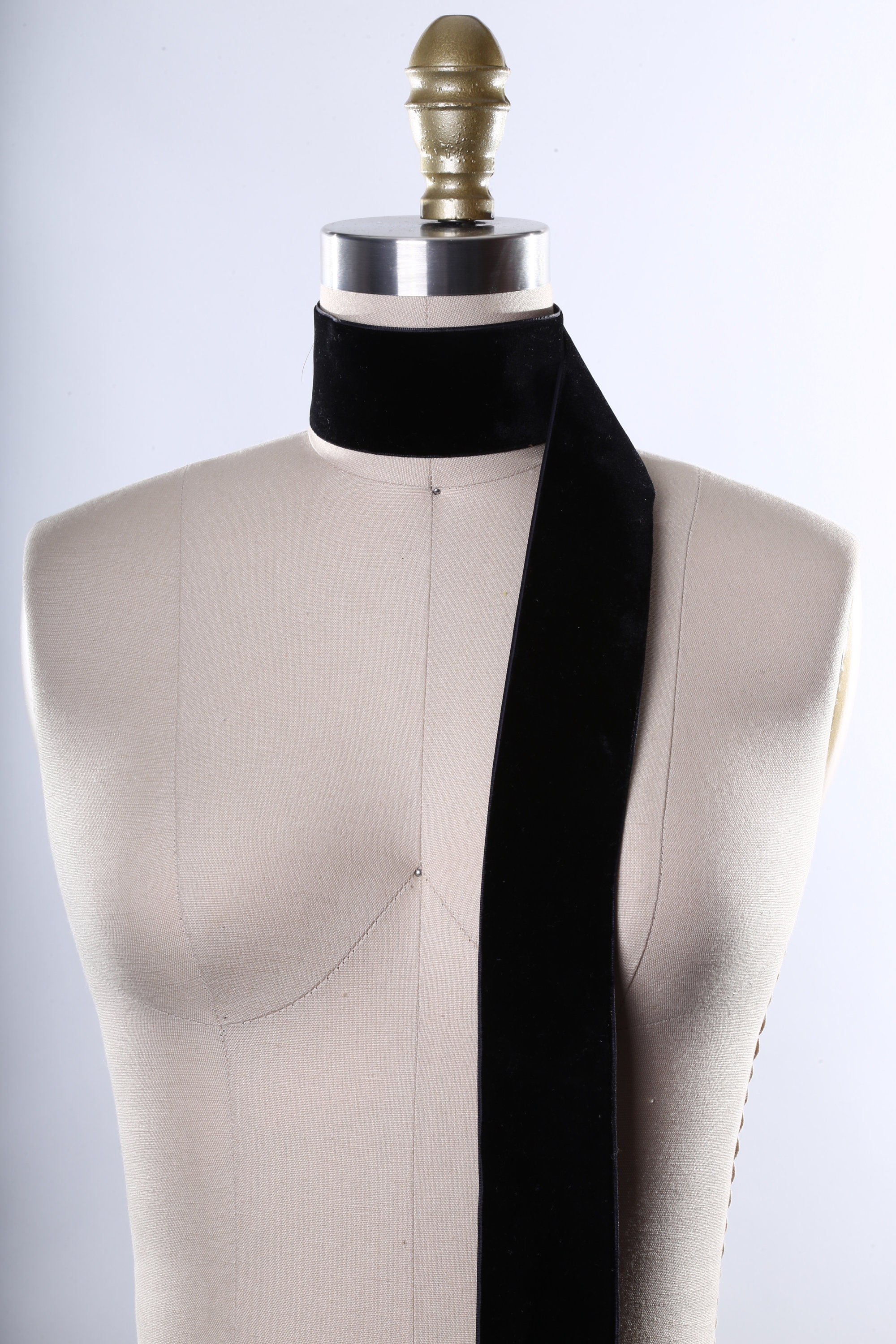 2 Black Velvet Ribbon 2 Yards Single Sided Black Thick | Etsy