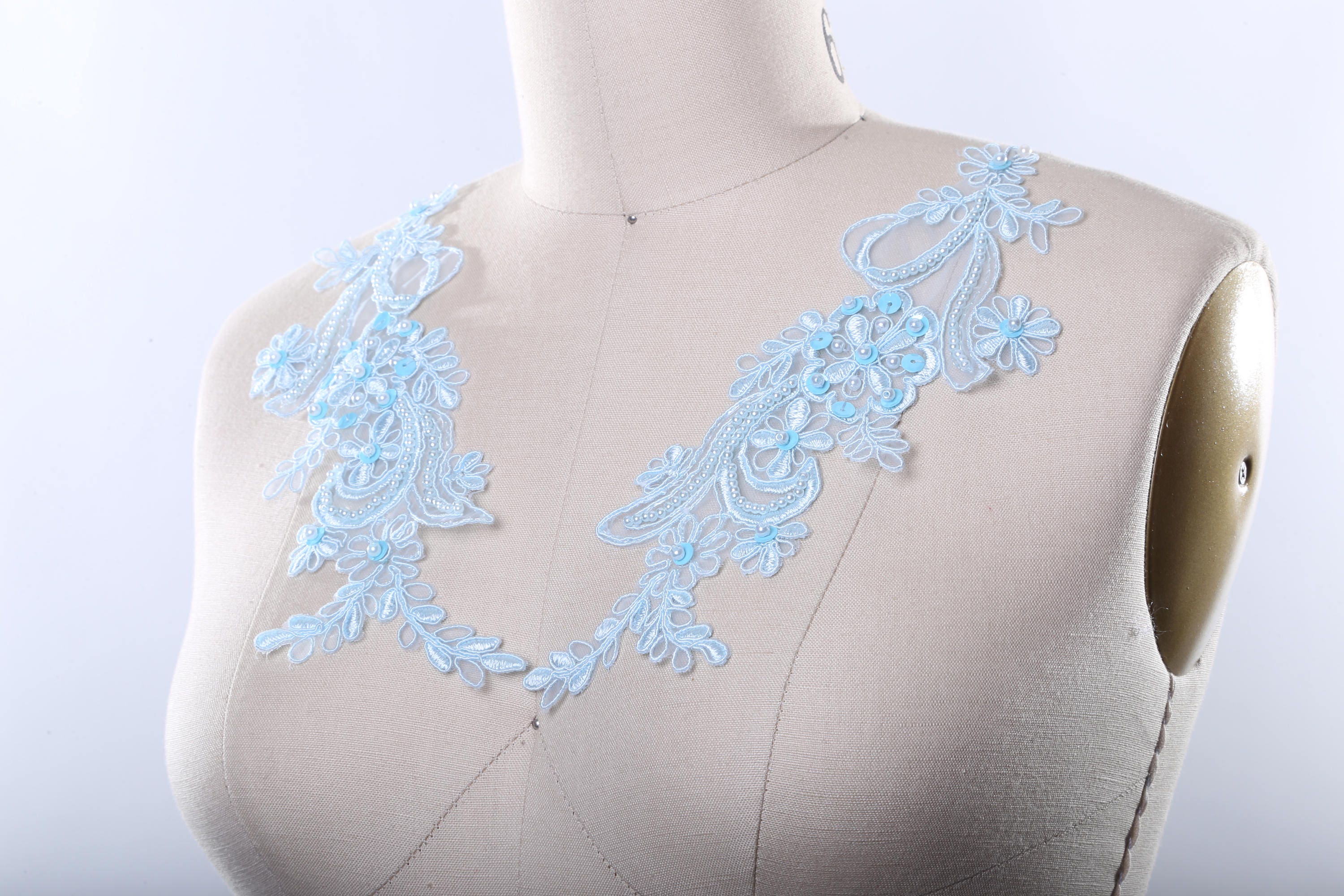 Sewing & Needlecraft Matching Maya Beaded Embroidered Lace Applique ...